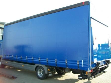 Plane + Pritsche mit Ladebordwand auf MB Ateco 1222